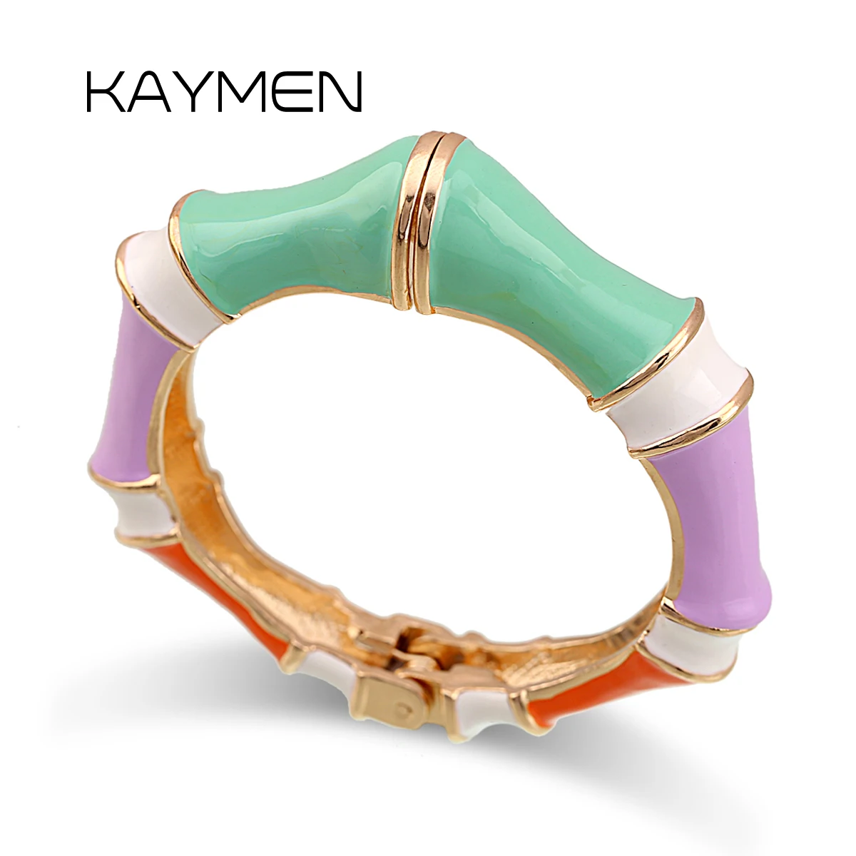 KAYMEN New Colorful Bamboo Multicolor Fashion Cuff Bangle Bracelet for ...