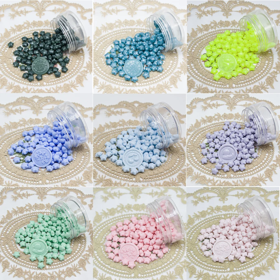 100Pcs-Pack-Sealing-Wax-Beads-Star-Shape-Retro-Wax-Seal-Scrapbook-Stamp ...