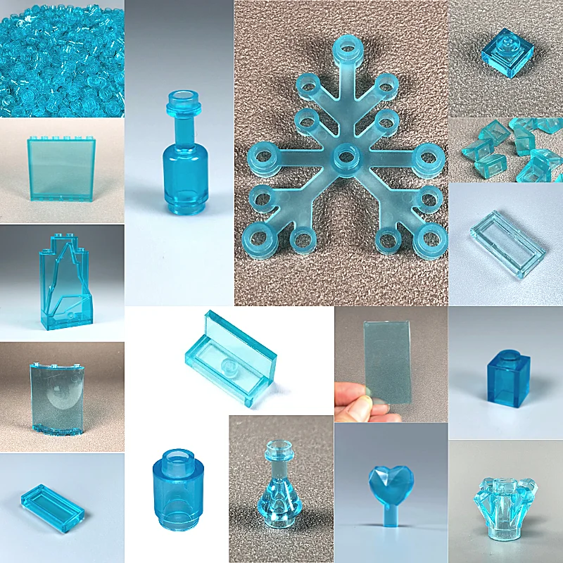 MOC Bricks Trans Light Blue Brick 1x1 1x2 1x4x6 1x5x6 Ice Cave Ocean ...
