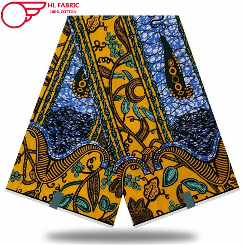 Veritable Wax 100% Cotton African Wax Fabric Nigerian Ankara Block ...