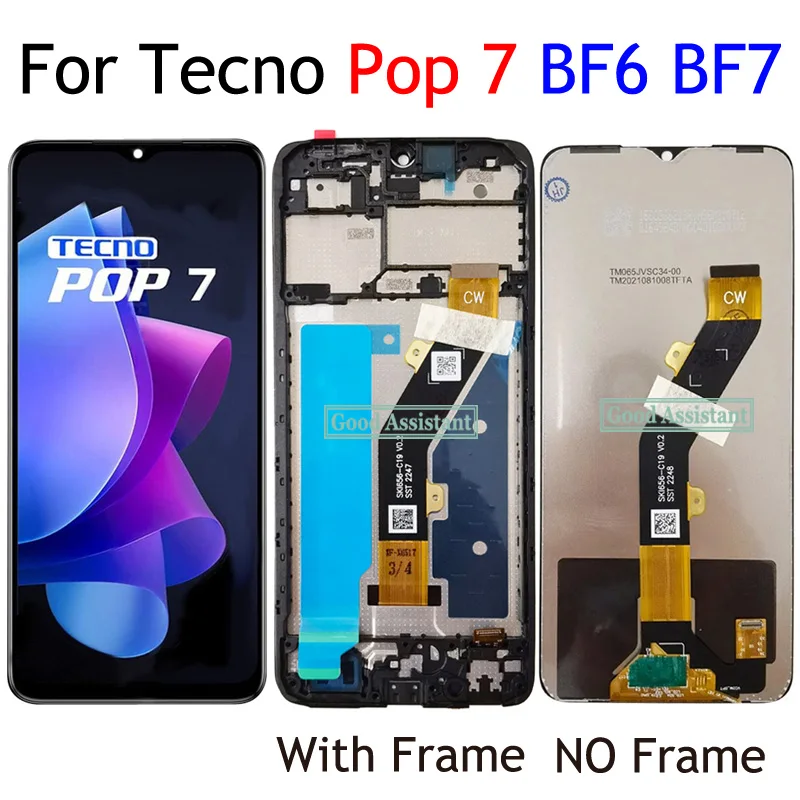 Generic 6.6 Inch Black For Tecno 7 Pop7 Bf6 Bf7 Lcd Display Touch ...