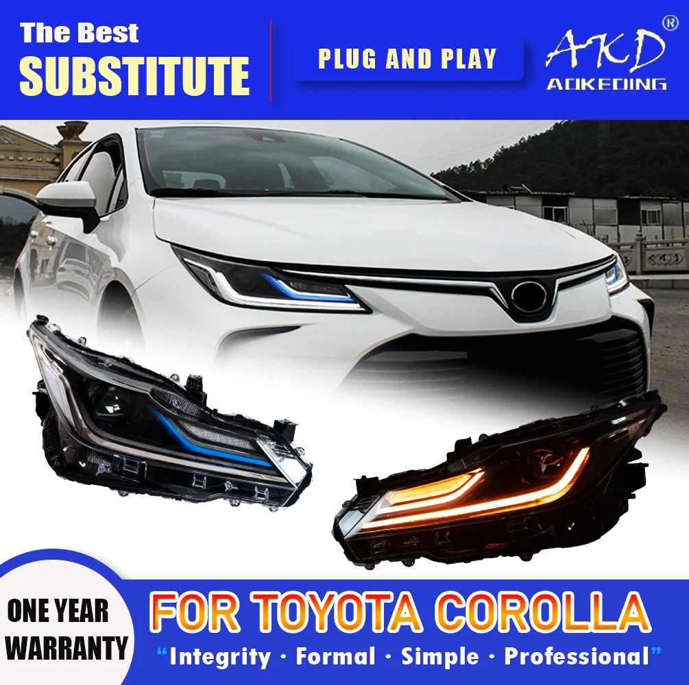 AKD-Head-Lamp-for-Toyota-Corolla-LED-Headlight-2019-2021-Headlights ...