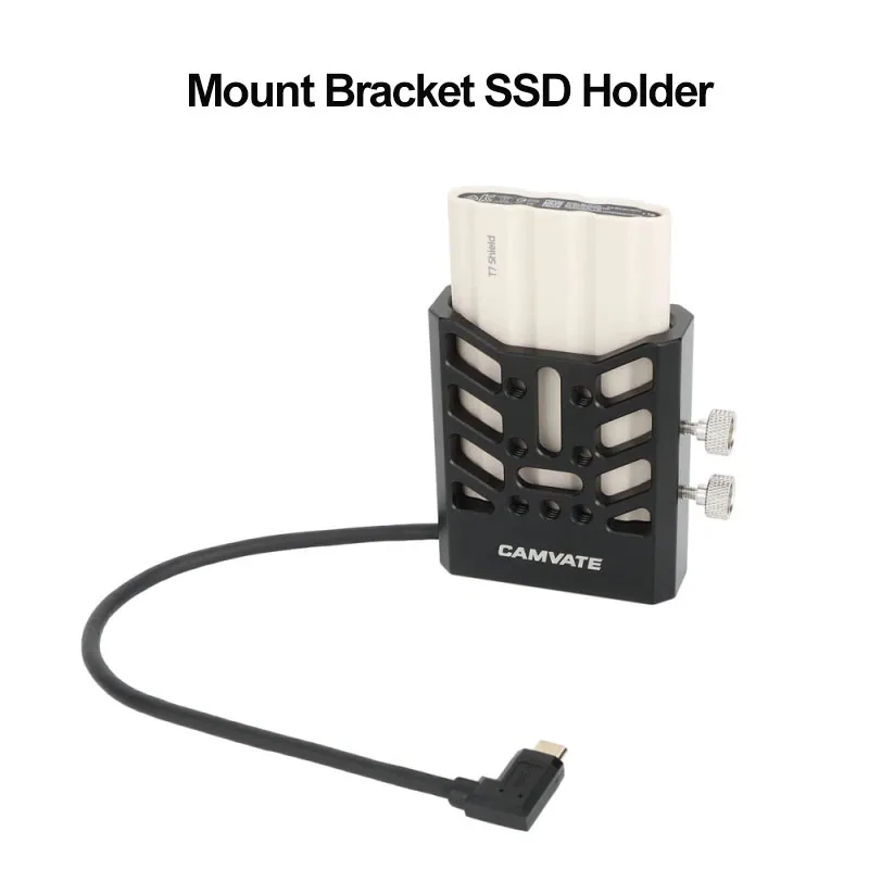 CAMVATE Mount Bracket SSD Holder With 1/4"-20 Screws and USB-C 3.2 Gen2 ...