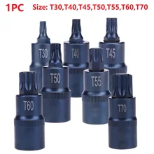 Torx 스크루드라이버 비트 소켓 비트 어댑터, 래칫 렌치용 수공구, T30, T40, T45, T50, T55, T60, T70, 1/2 인치| | - AliExpress