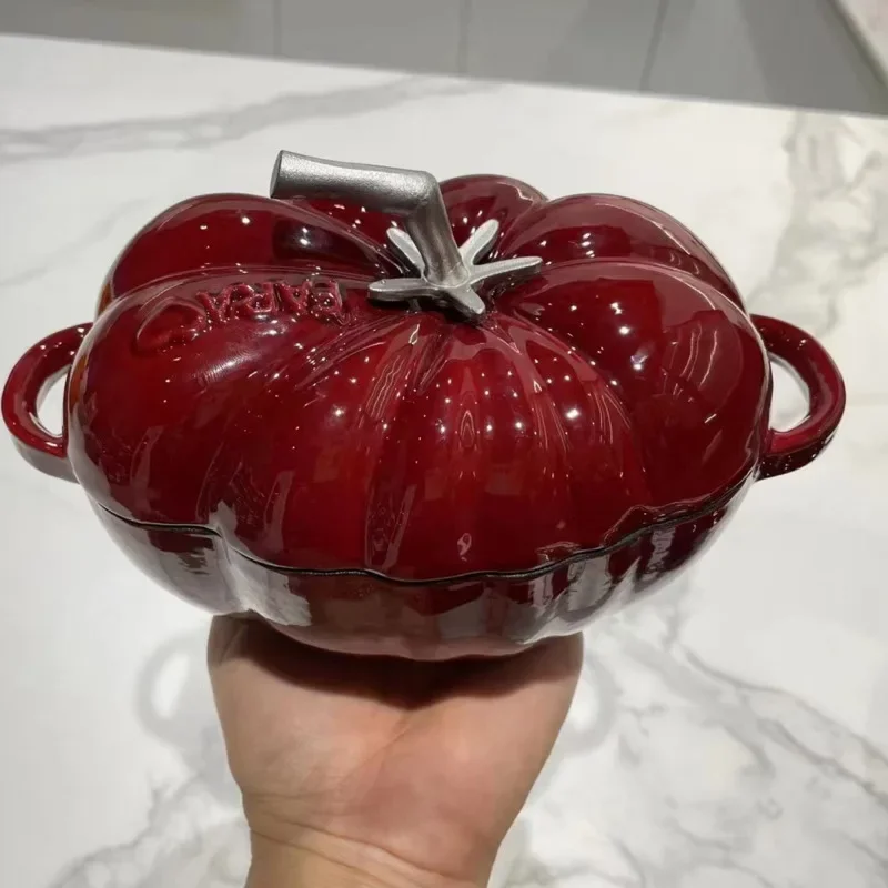 Pumpkin-Cast-Iron-Cooking-Pots-Enamel-Non-Stick-Induction-and-Gas ...