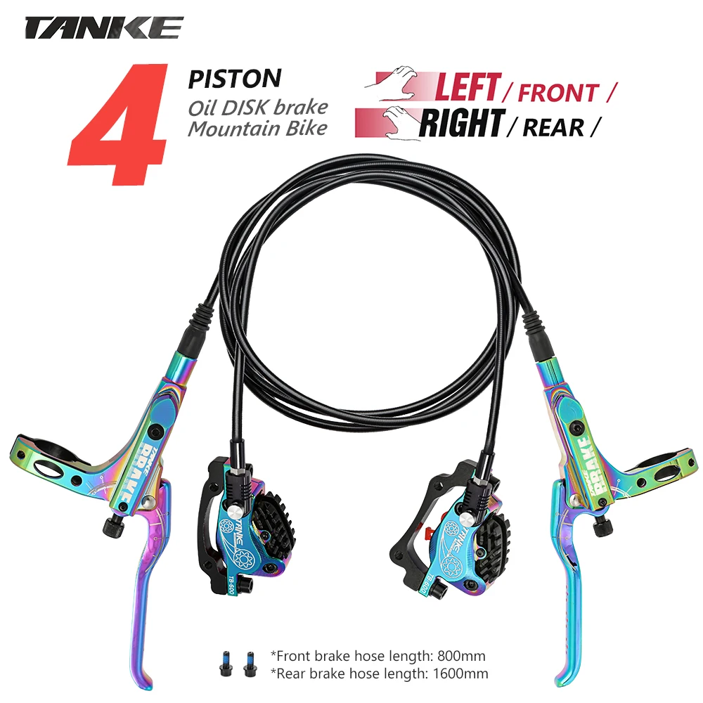 TANKE-MTB-Hydraulic-Disc-Brake-4-Piston-Resin-Pad-Caliper-Cycling-Bike ...