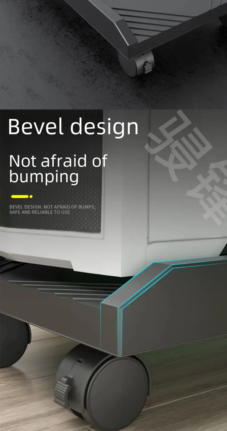 70mm Thickened Plastic Computer Case Holder Portable Universal Rolling ...