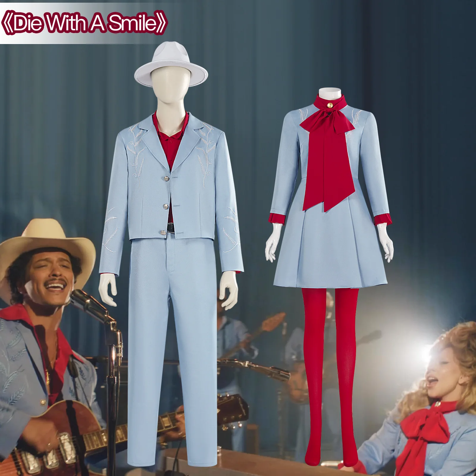 2025 Halloween Couples Die With A Smile Lady Gaga Cosplay Costume Women ...