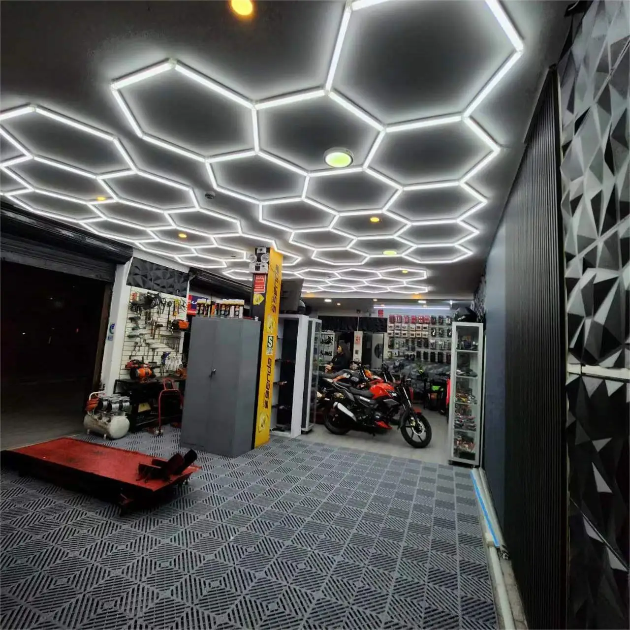 Hexagon Light Garage Set Car Detailing Honeycomb Small Led Hexagonal Light