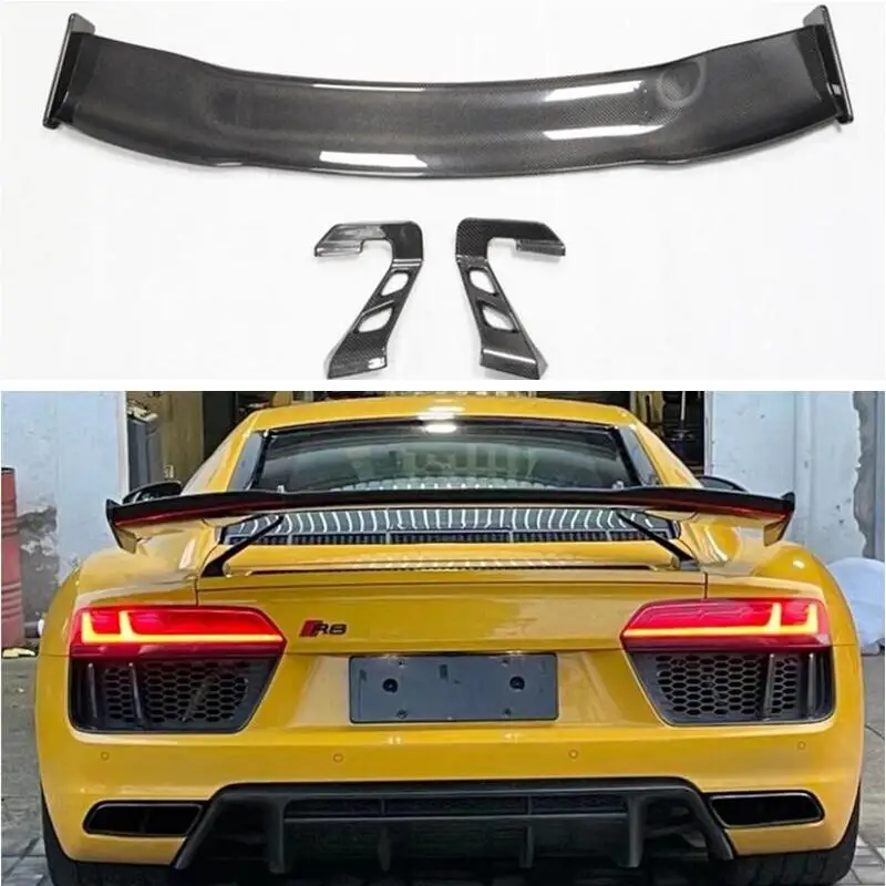 Real Carbon Fiber Spoiler For Audi R8 V8 V10 2007-2016 High Quality ...