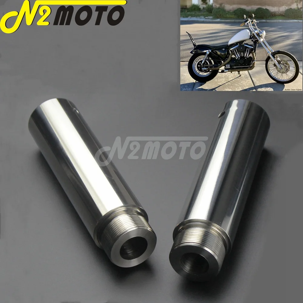 2X-Chrome-40mm-Fork-Tube-5-Extension-Kit-For-Harley-Dyna-Sportster-FXD ...