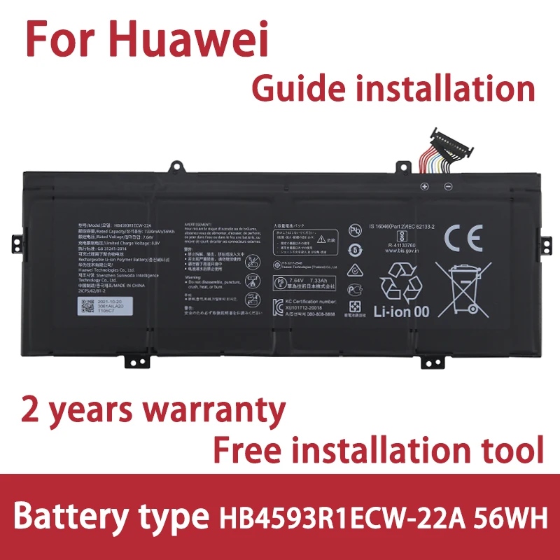 For-Huawei-Laptop-battery-HB4593R1ECW-22A-Matebook-X-Pro-2021-KLVL-WFH9 ...