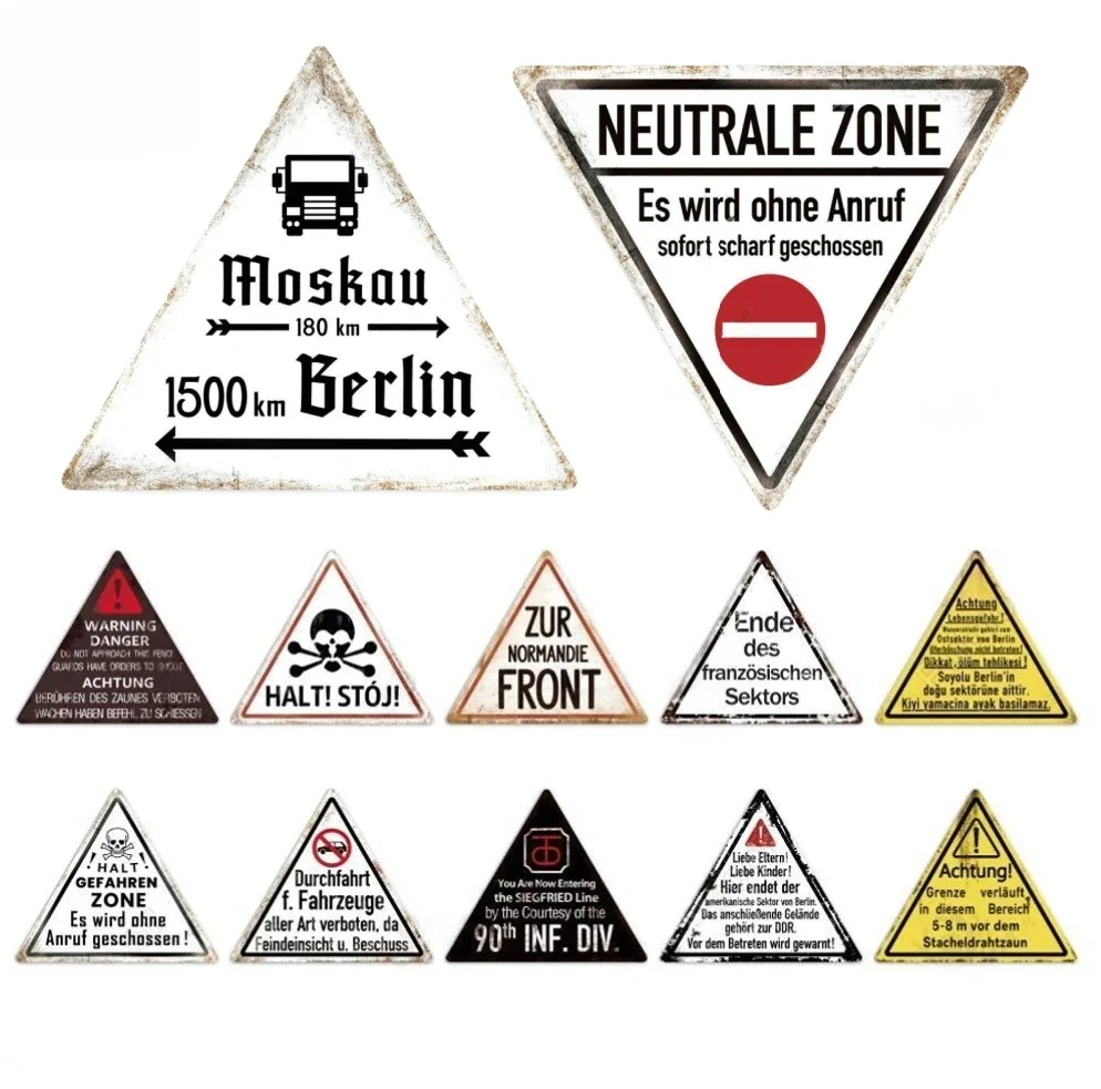 Triangle-War-History-Metal-Sign-Vintage-Landmark-Tin-Plaque-Plate-for ...