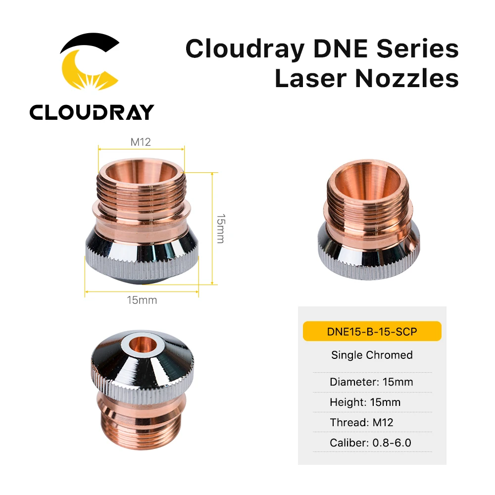 Cloudray DNE Series Laser Nozzles Type B Dia.15/17mm Single Double ...