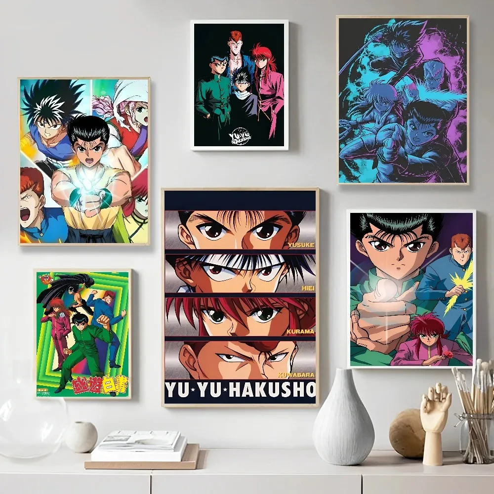 Anime-YuYu-Hakusho-Vintage-Posters-Canvas-Painting-Poster-Room-Bar-Cafe ...