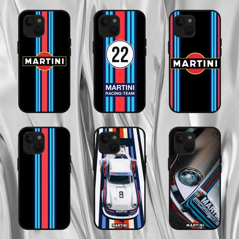 Martini-Racing-Stripe-Phone-Case-For-iPhone-11-12-Mini-13-14-15-Pro-XS ...