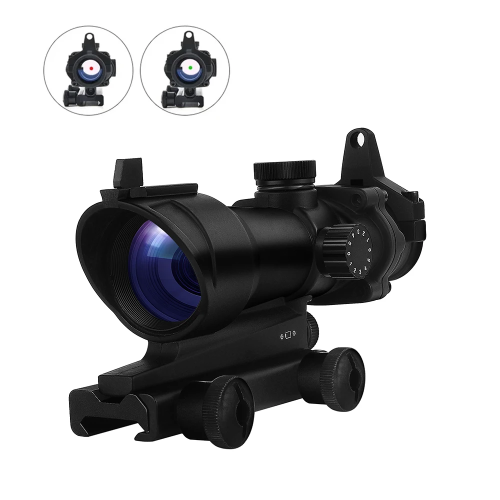 1X32 ACOG Tactical Red Dot Sight Optical Compact Riflescope Red Dot ...