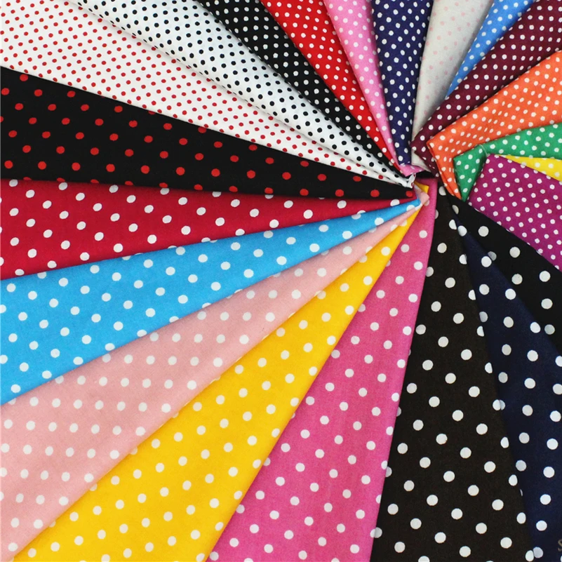 Polka-Dot-Cotton-Fabric-Printed-Poplin-Handmade-DIY-3-5mm-2mm-Dots-for ...