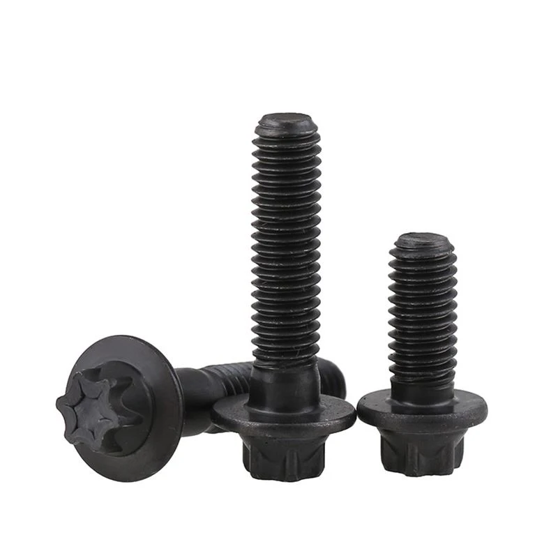 Grade 12.9 Carbon Steel Hexagon External Torx Head Flange M5 M6 Torx ...