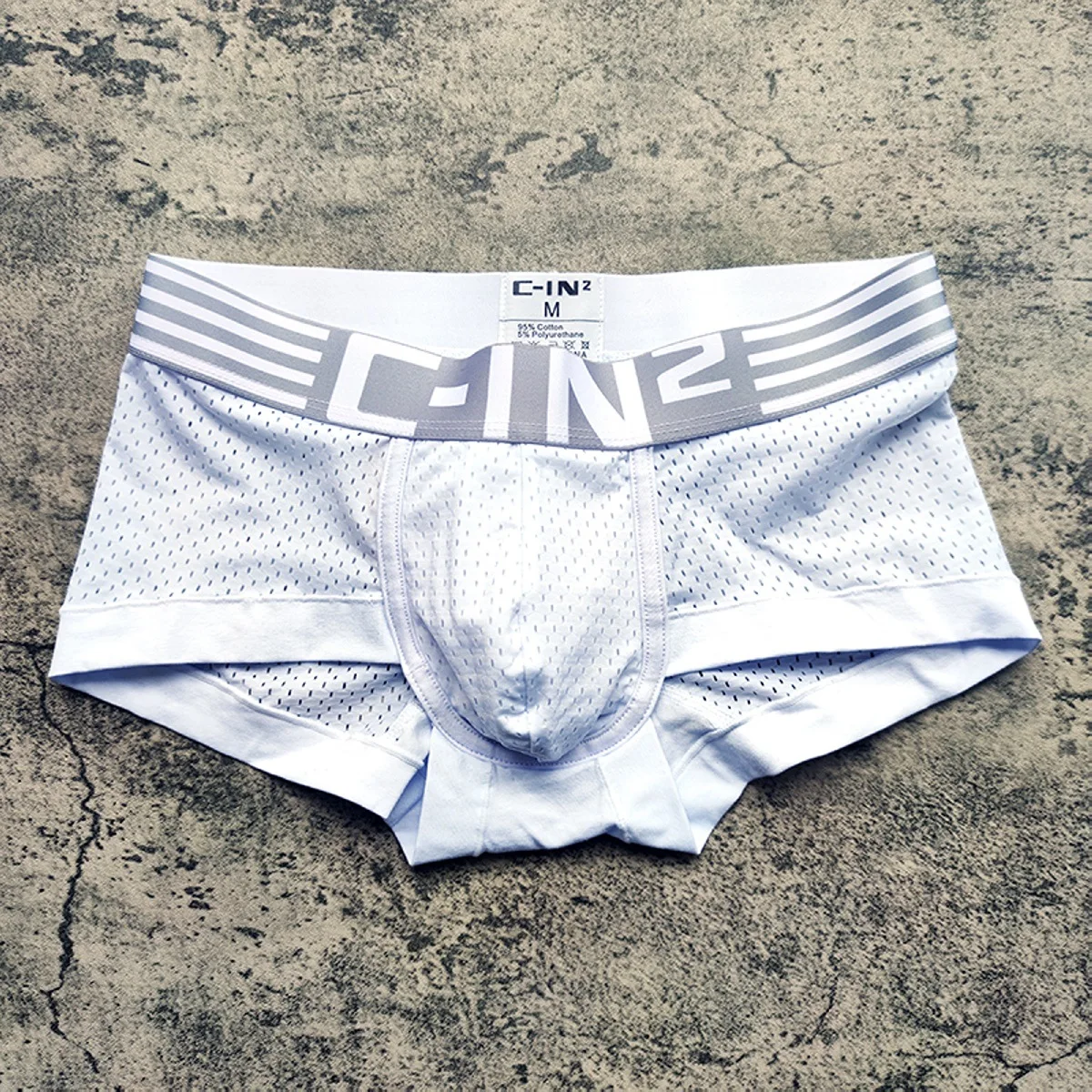 CIN2-men-s-boxers-Solid-color-cotton-mesh-breathable-shorts-comfortable ...