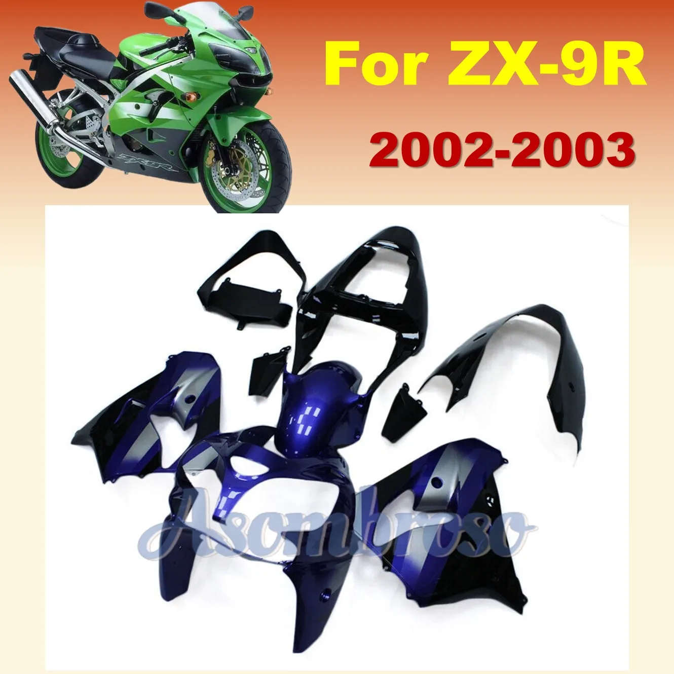 Custom Motorcycle Accessories Fairings kit Fit for Ninja ZX-9R 20002 ...