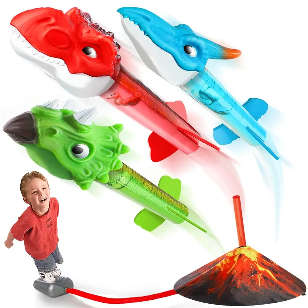 Kids-Air-Stomp-Dinosaur-Rocket-Foot-Pump-Launcher-Toy-Jump-Stomp-Sport ...