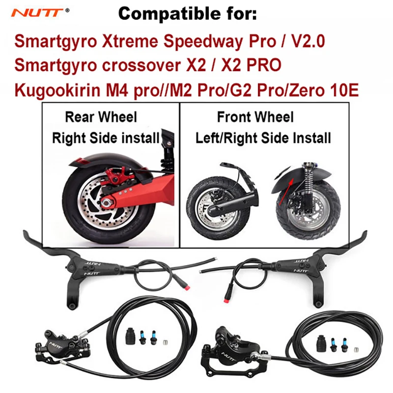 NUTT-Electric-Scooter-Hydraulic-Brake-Left-Right-Set-140-160-180mm ...