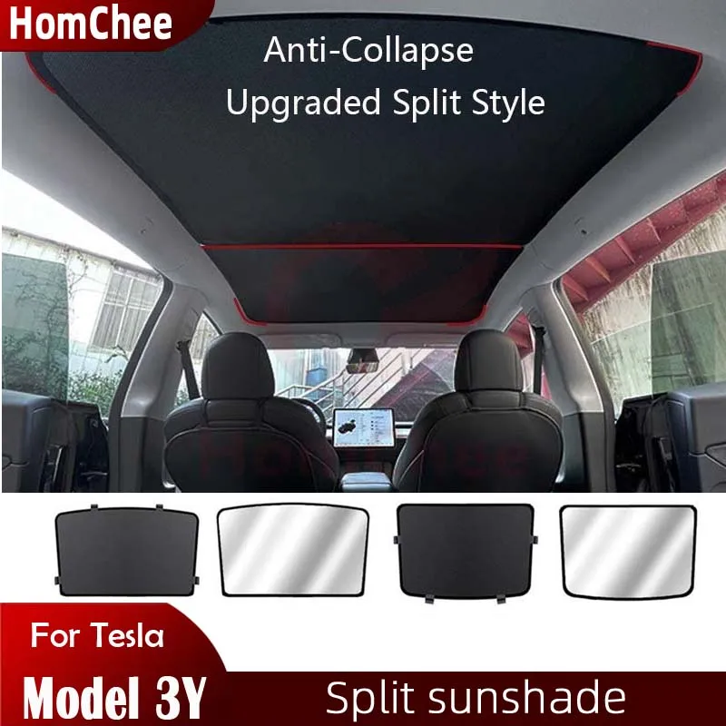 For Tesla Model 3/Model Y 2019-2022 Roof Window Sunshade with Skylight ...