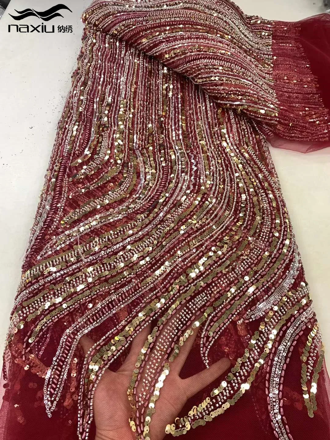 Tecido-bordado-Madison-renda-para-vestido-de-casamento-renda-pesada-do ...