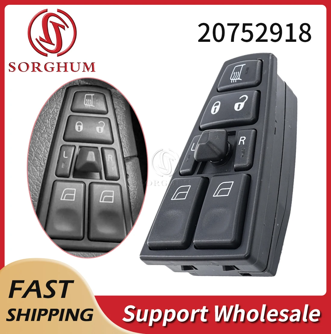 Sorghum-20752918-Car-Auto-Power-Window-Switch-Button-For-Volvo-Truck ...