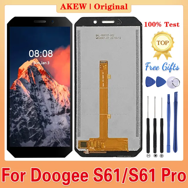 Original For DOOGEE S61 LCD Display Screen 100% Test Doogee S61 Pro ...