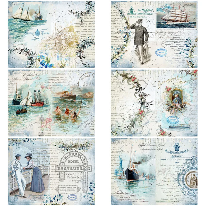 1pack Vintage Retro Navigation Theme Sticker Diy Craft Scrapbooking ...