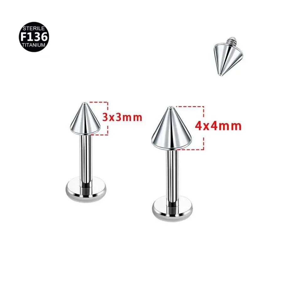 1Pc-F136-Titanium-16G-Internal-Thread-Spider-web-Heart-Top-End-or ...