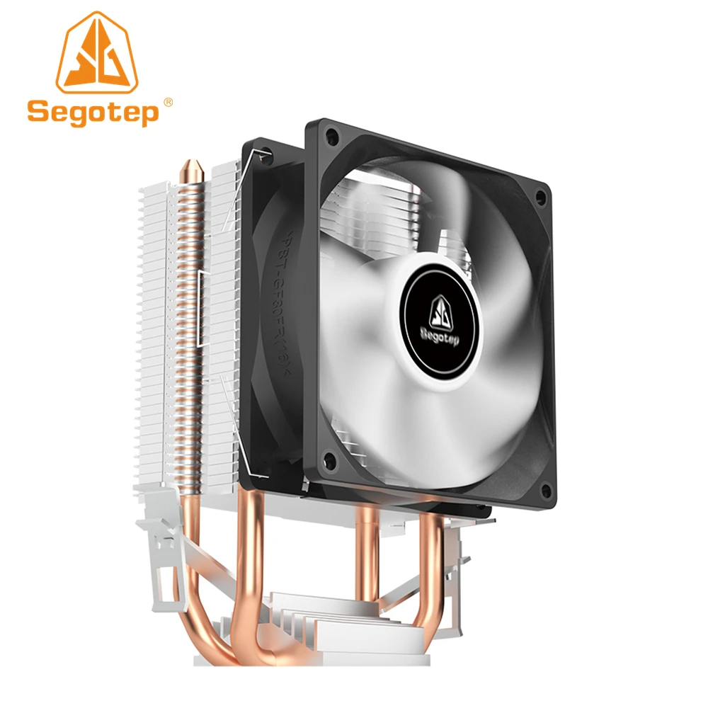 Segotep T2 2 Heat Pipes CPU Cooler Processador 3 Pin Ventilador PC ...