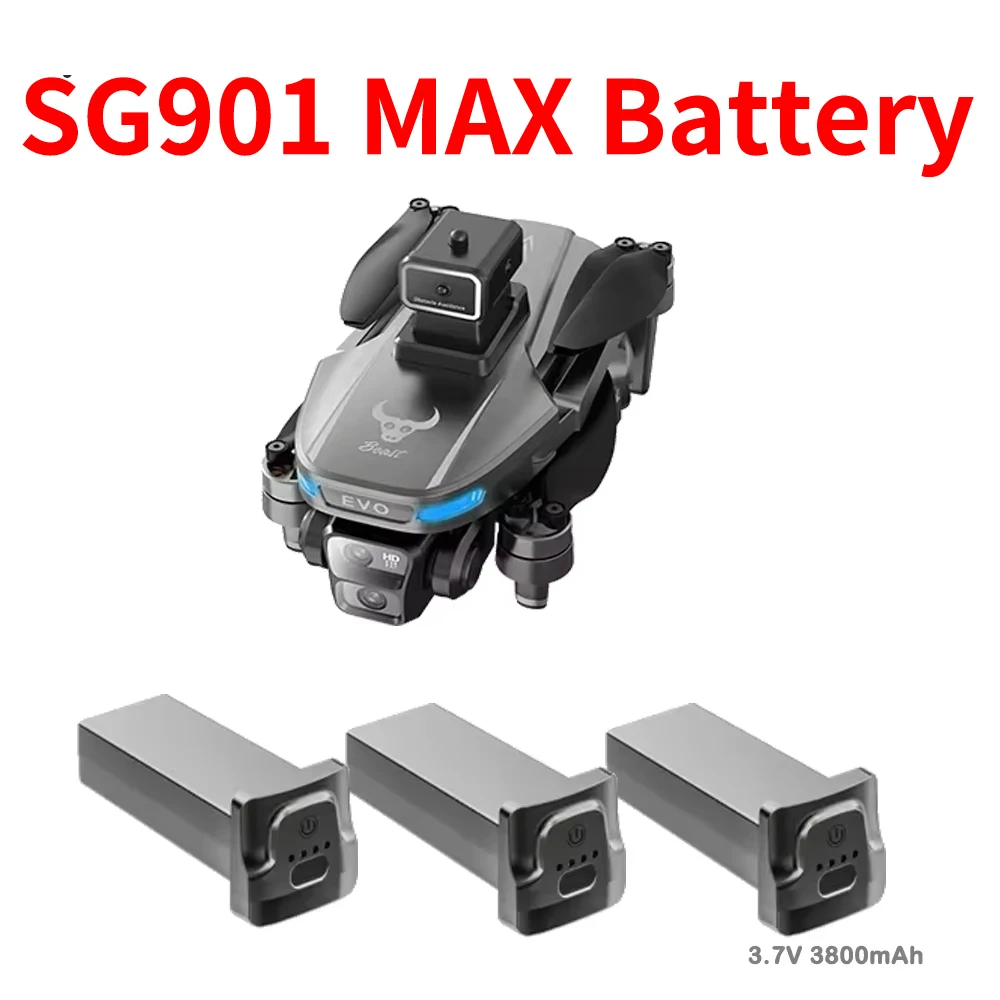 SG901MAX Drone Battery 3.7V 3800Mah For SG901 MAX RC GPS Drone Battery ...