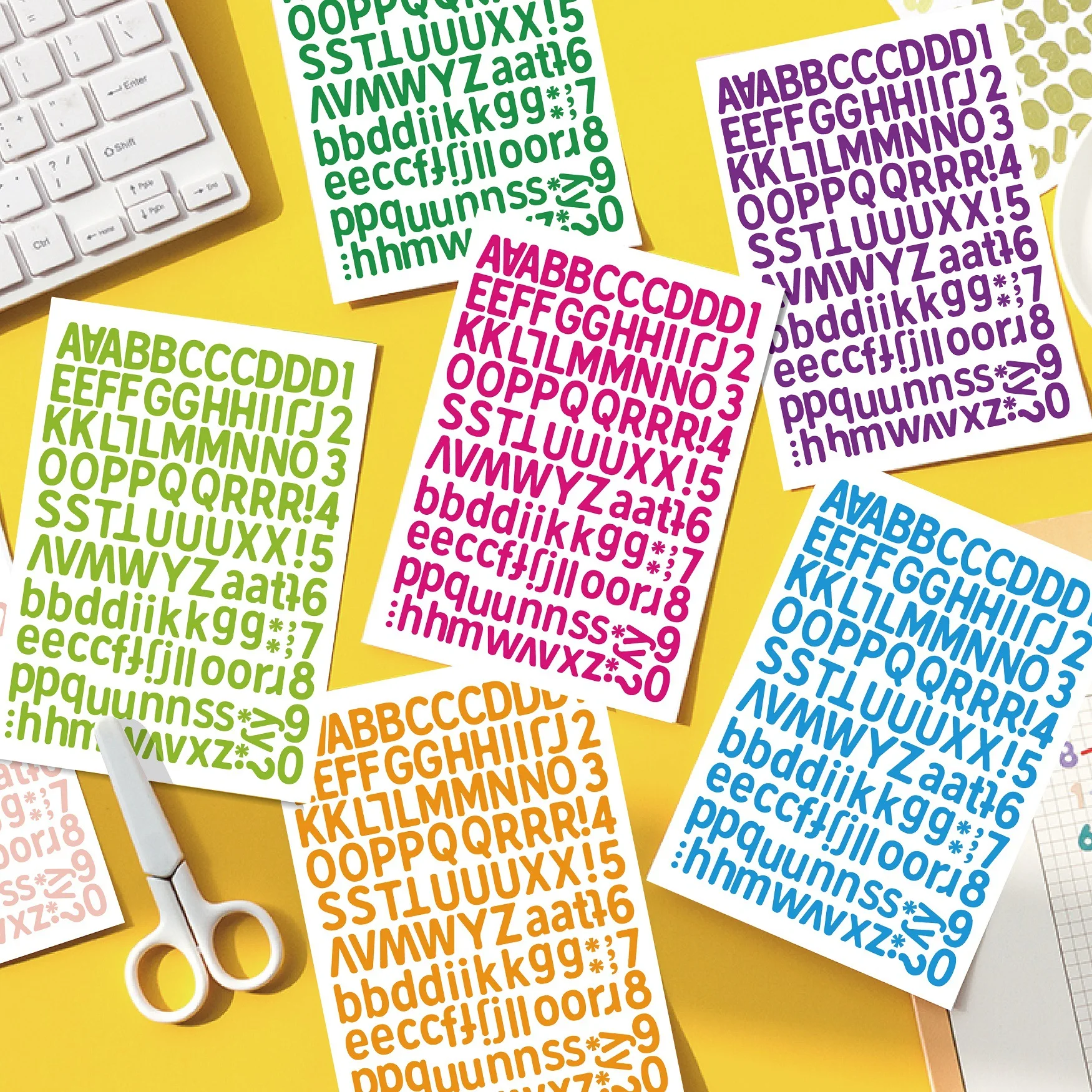 Small-Self-Adhesive-26-Alphabet-Colorful-Letter-Stickers-Planner ...