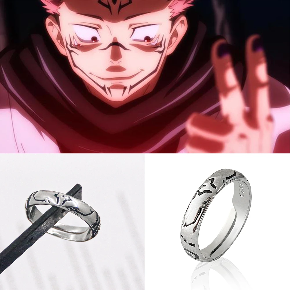 Anime-Jujutsu-Kaisen-Ring-Ryomen-Sukuna-Itadori-Yuji-Cosplay-Prop-Metal ...
