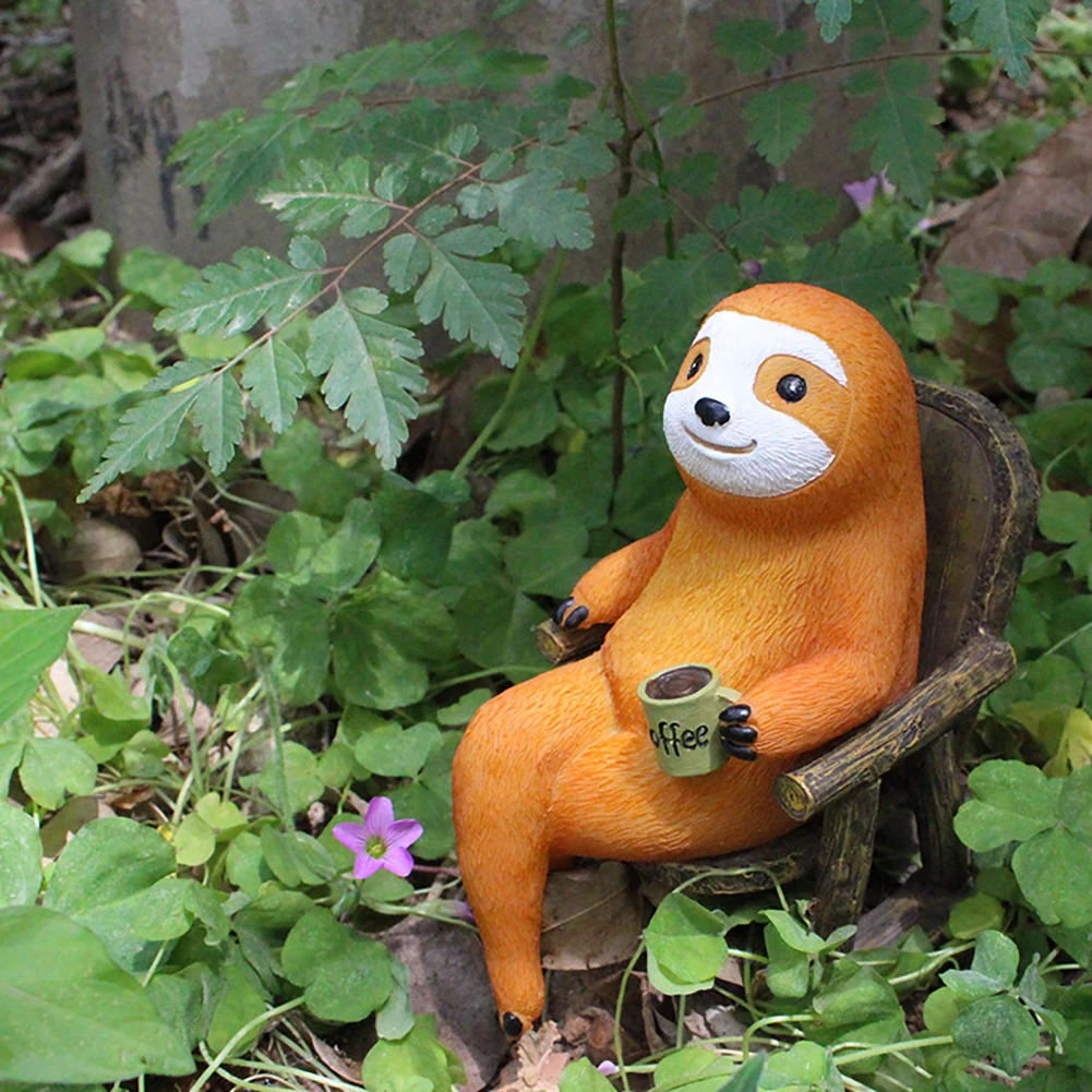 Outdoor-Sloth-Statue-Rocking-Chair-Sloth-Sculptures-Resin-Figurines ...