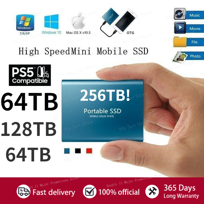 256TB-1TB-2TB-4TB-NVMe-External-Portable-Solid-State-Drive-disco-duro ...