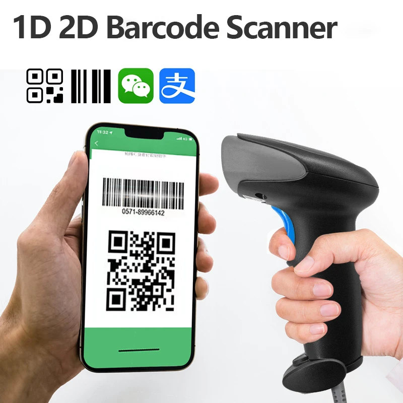 1D-2D-Supermarket-Barcode-Reader-USB-Wired-Wireless-2-4G-Handheld-Bar ...
