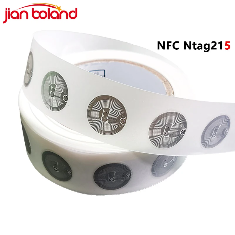NFC Ntag215 Self adhesive Tag 13.56MHz ISO14443A Sticker Wet Ntag 215 ...
