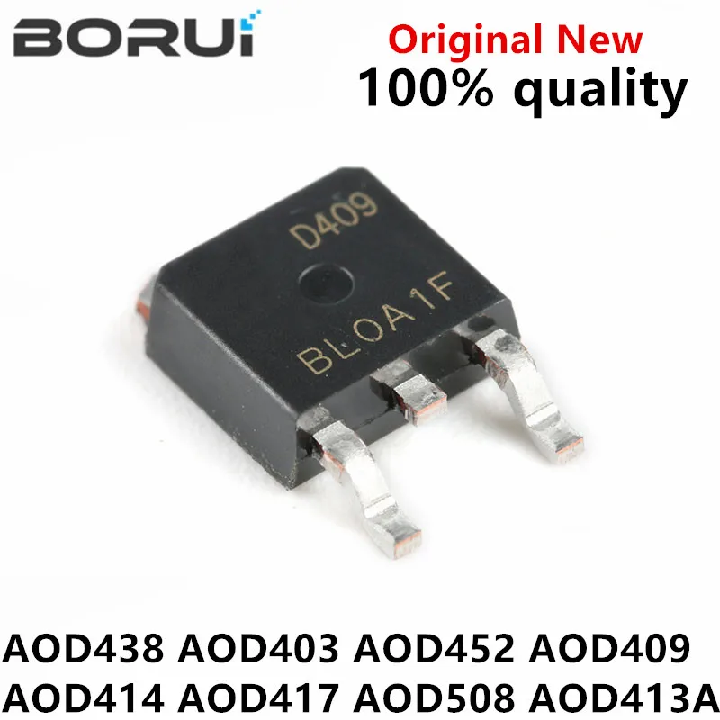10pcs-AOD438-TO-252-D438-AOD403-D403-AOD452-D452-AOD409-D409-AOD414 ...