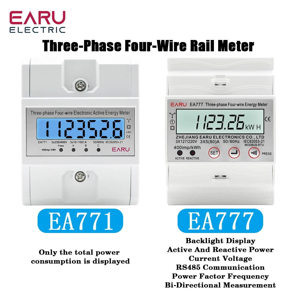4P-3-Phase-4-Wires-BI-Direction-Measuring-Energy-Meter-Electricity ...