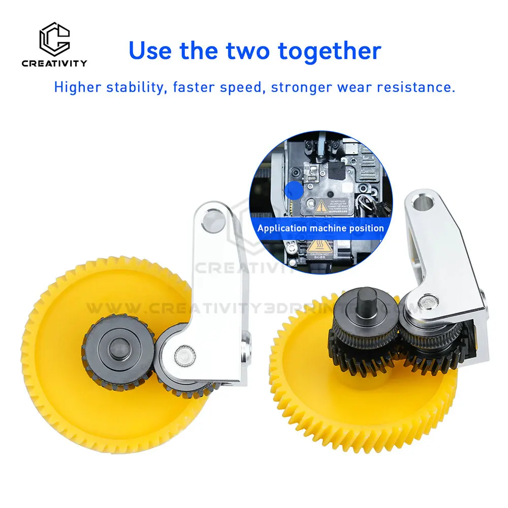 Hardened-Steel-Extruder-Gear-For-Bambu-Lab-X1-X1C-Assembly-Stainless ...