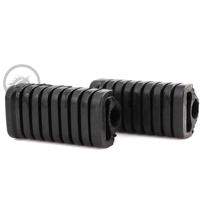 1 Pair Motorcycle Black Left & Right Rubber Footrest Pedal Foot Peg ...