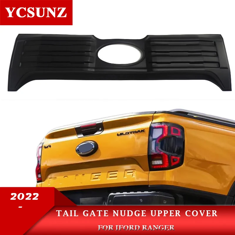 Matte-Black-Tail-Gate-Nudge-Upper-Cover-Ford-Ranger-Wildtrak-T9-2022 ...