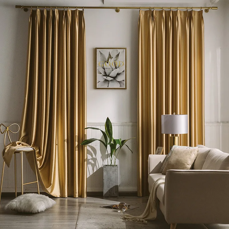Light-Luxury-Solid-Color-Curtains-for-Living-Room-Blackout-Curtain ...