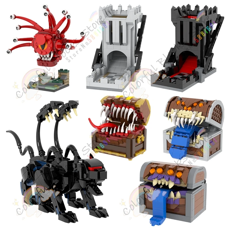 Game-Series-D-D-MOC-Building-Blocks-DIY-Mimic-Chest-Beholder-Displace ...