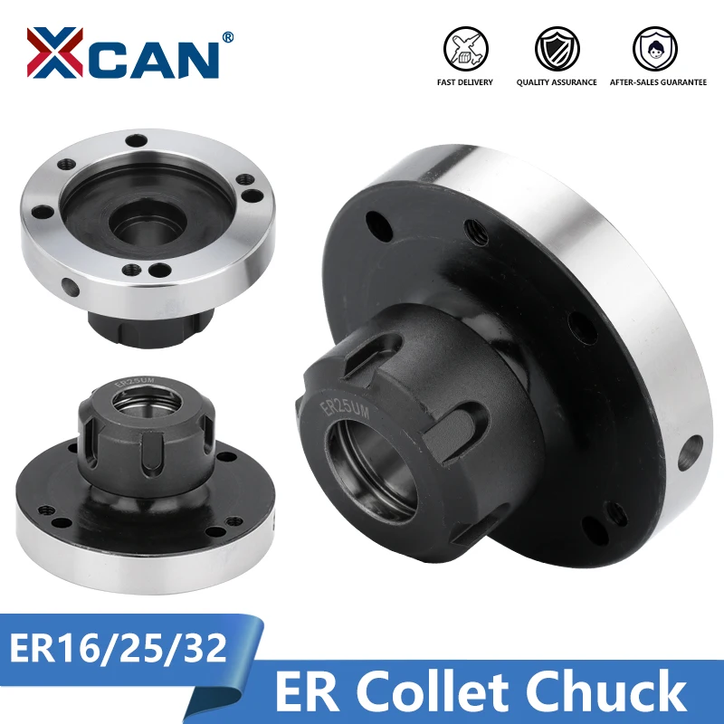 XCAN Lathe Chuck ER16 ER25 ER32 45mm 80mm 100mm Diameter Collet Fixture ...
