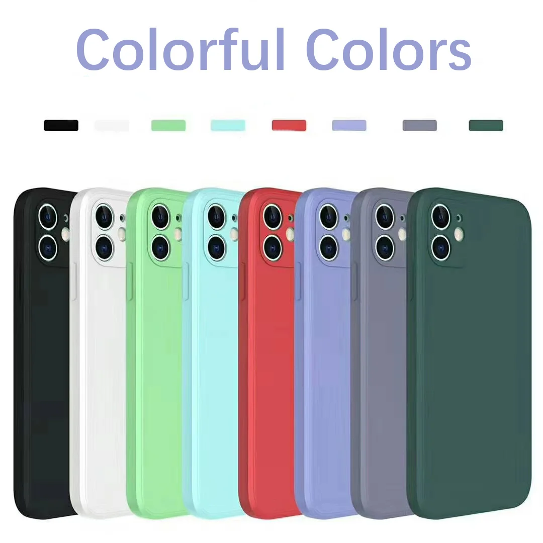 Original-Square-Soft-Silicone-Phone-Case-For-iPhone-15-Pro-Case-14-13 ...